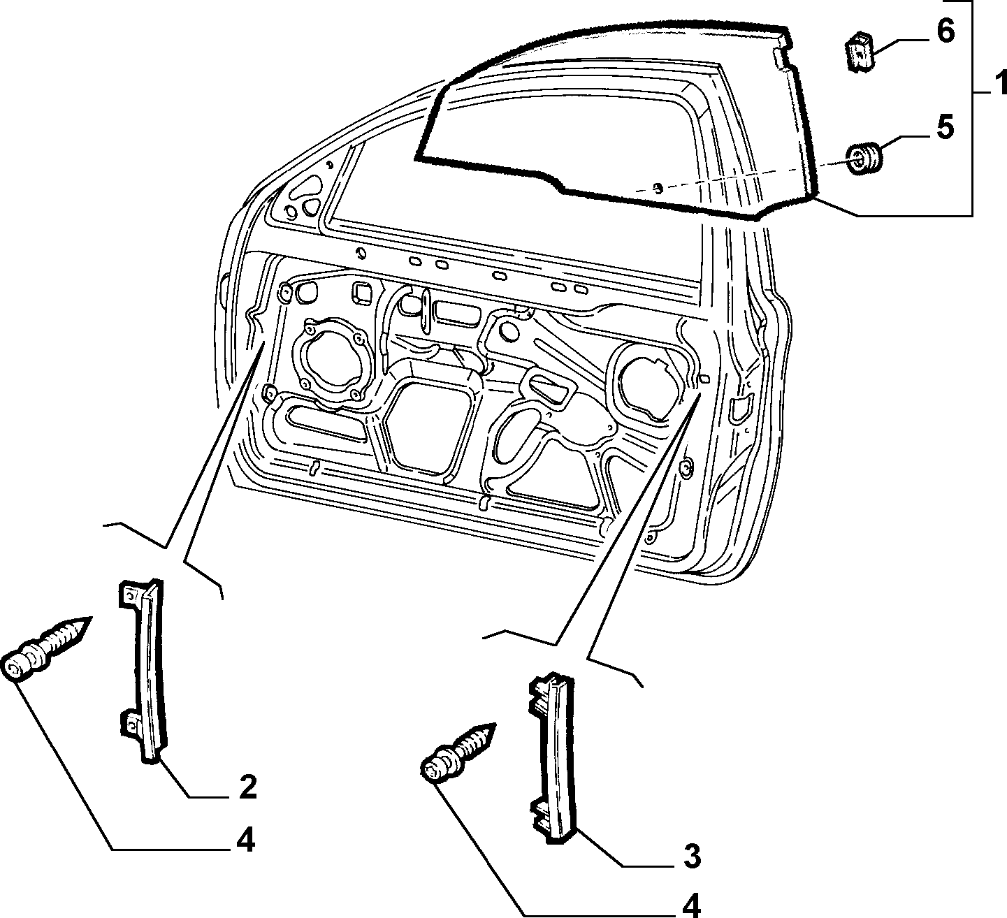 46558621 ALFA ROMEO 147 O/S FRONT DOOR GLASS