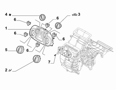 735539282 FIAT 500 ABARTH HEATER CONTROL PANEL