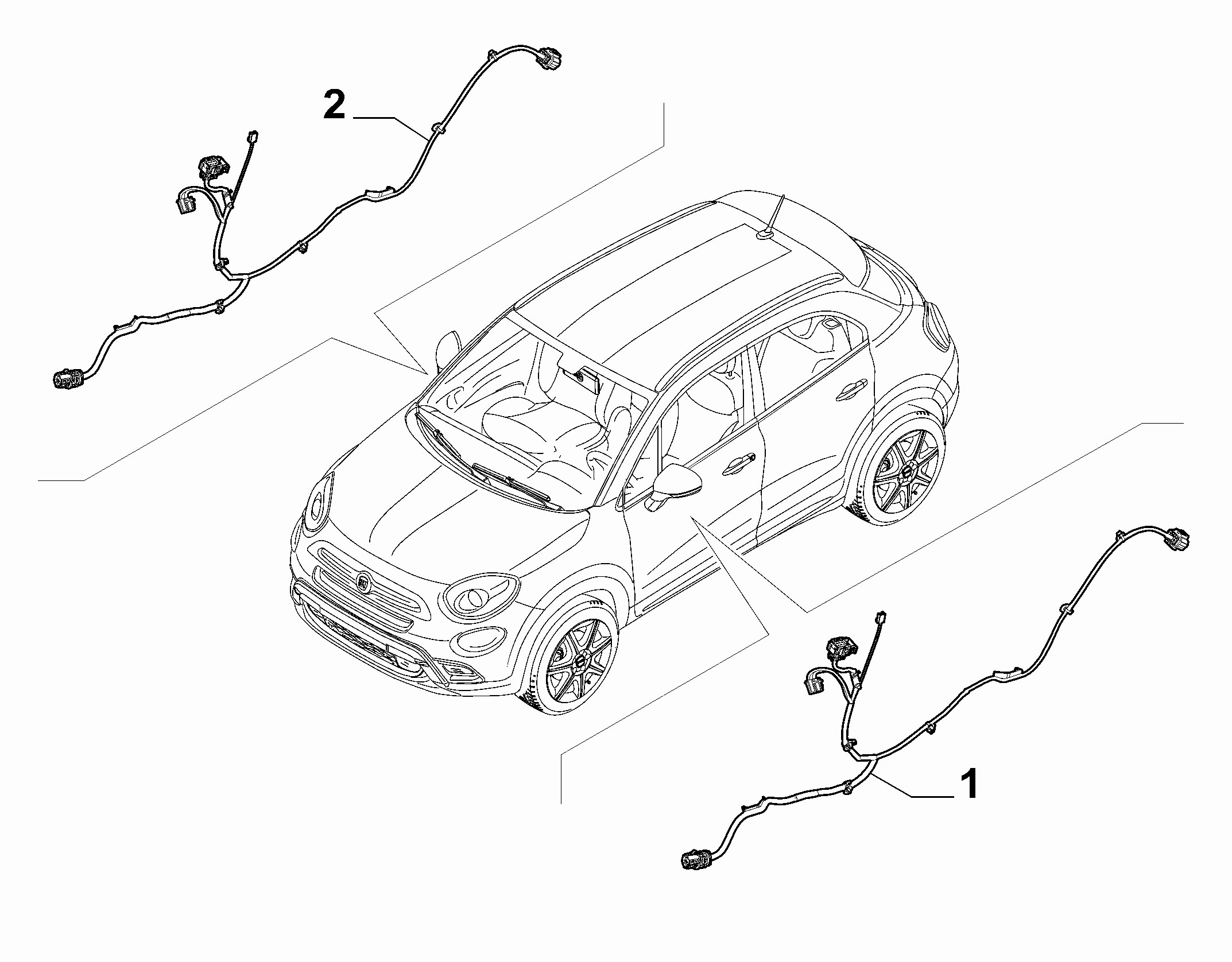 52028816 FIAT 500X FRONT DOOR CABLE HARNESS
