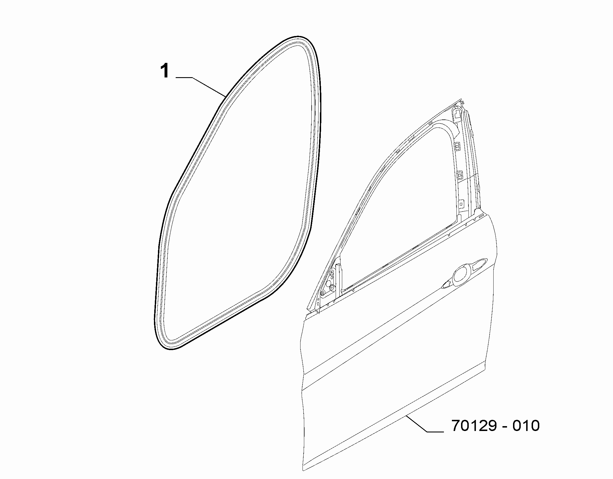 50543587 50532585 ALFA ROMEO GIULIA O/S FRONT DOOR SEAL