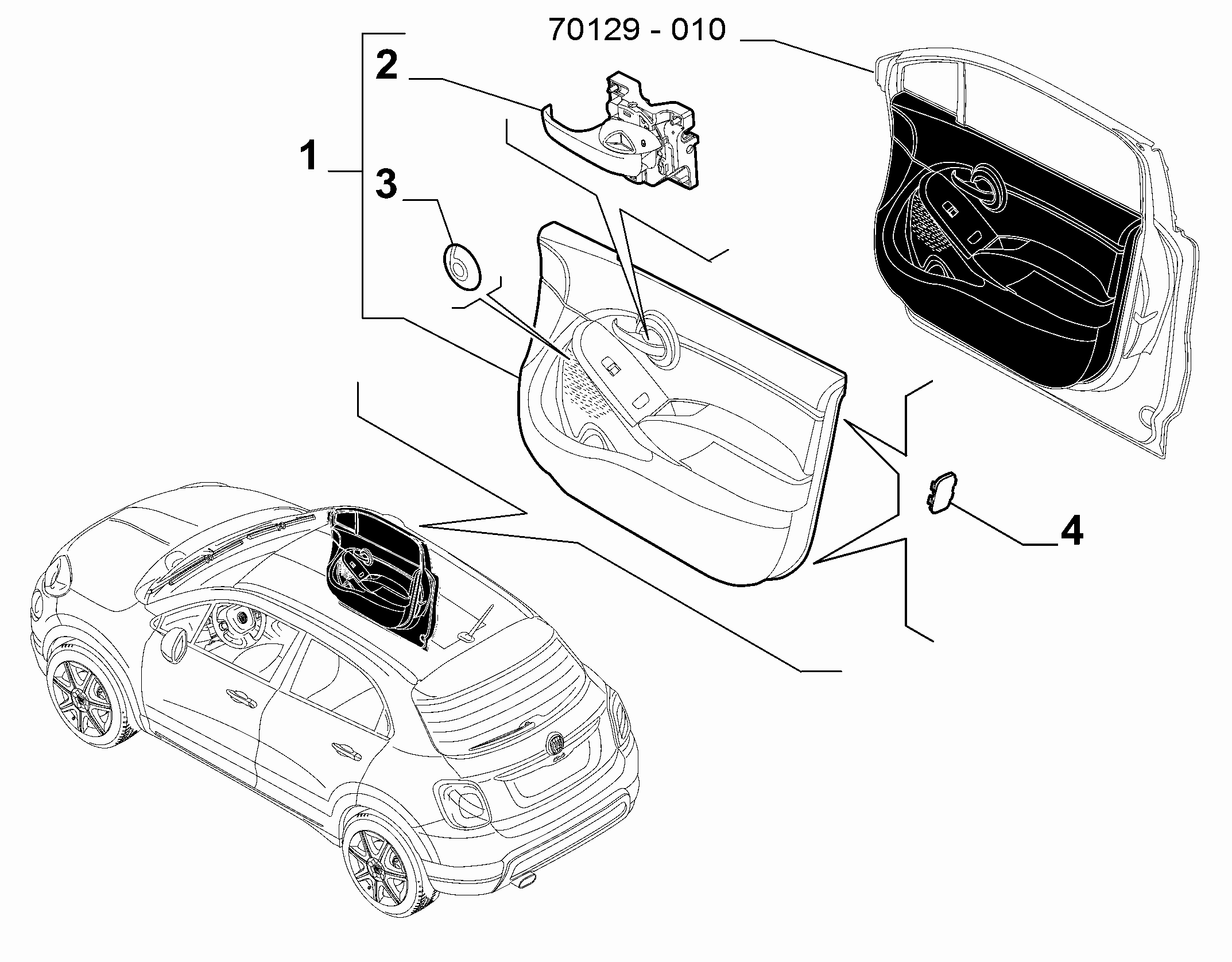 735663691 FIAT 500X DOOR PANEL NS